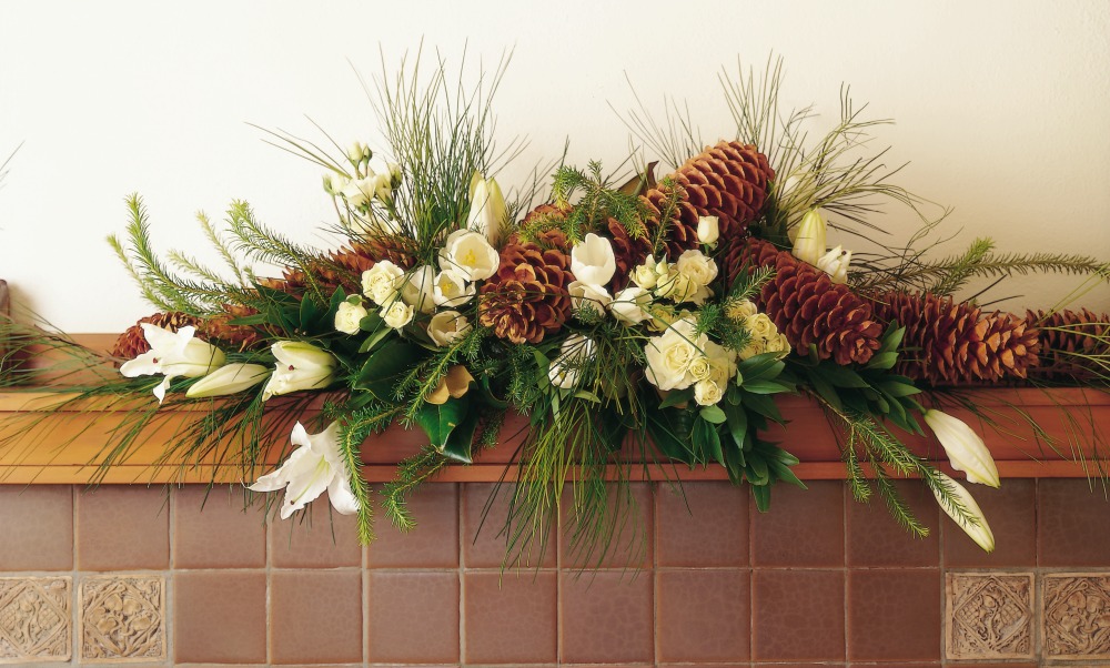 Christmas Pine Bough Arrangement - Good Old Days Florist - The Eco Florist