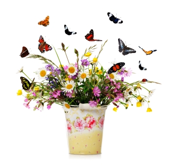 Flutter Wildflower Pot - Good Old Days Florist - The Eco Florist